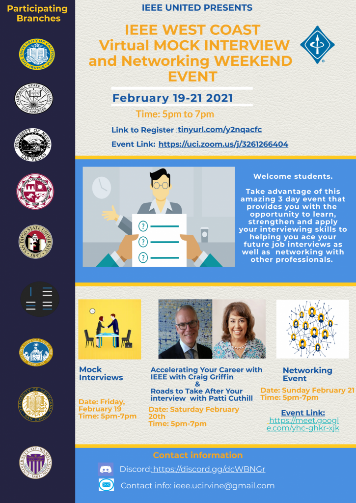 IEEE Students Region 6 Virtual Mock Interview and Networking Weekend - IEEE Region 6